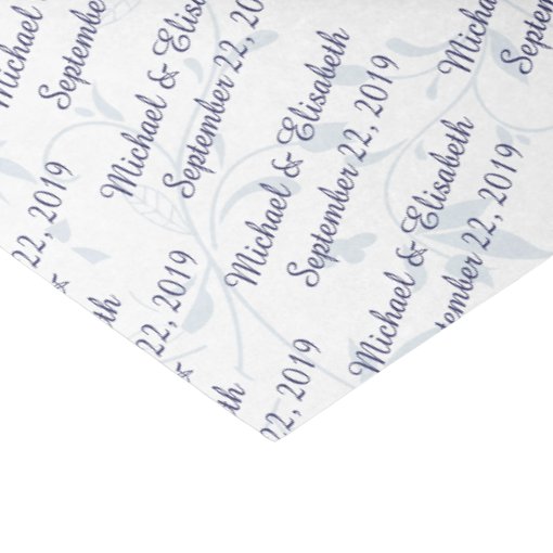 Personalized Wedding - Blue Tissue Paper | Zazzle