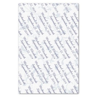 Personalized Wedding - Blue Tissue Paper | Zazzle
