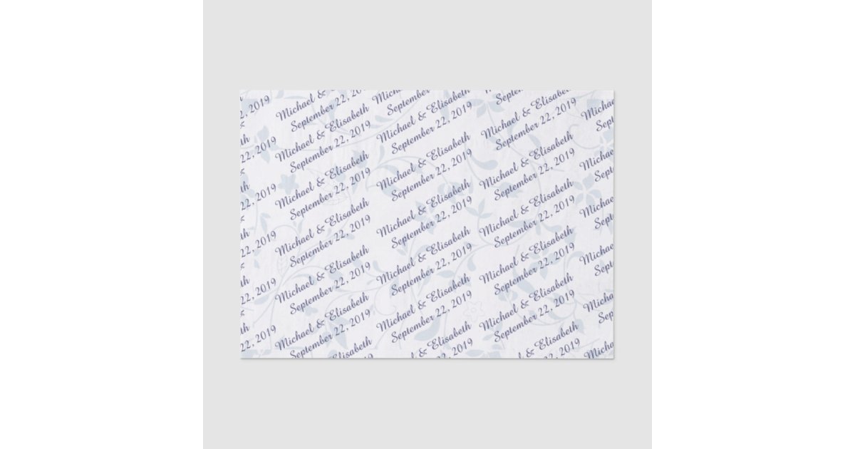 Personalized Wedding - Blue Tissue Paper | Zazzle