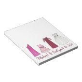 Personalized Wedding Bridal Party Shower Notepad | Zazzle