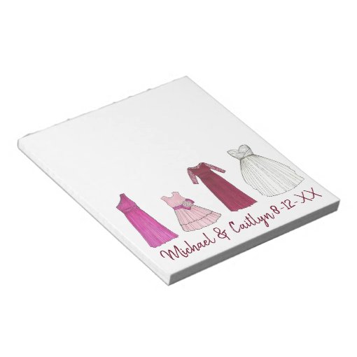 Personalized Wedding Bridal Party Shower Notepad | Zazzle