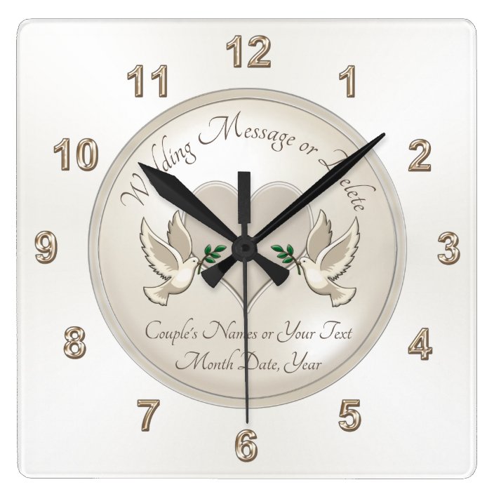 Personalized Wedding Clock Love Bird Wedding Gifts | Zazzle.com