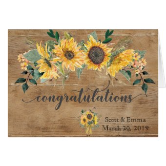 Personalized Wedding Congratulations Rustic Wood | Zazzle