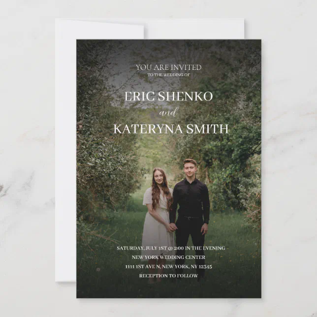 Personalized Wedding Invitation with Couple's Phot | Zazzle