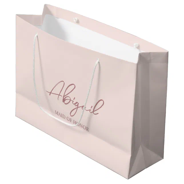 Personalized Wedding Party Name Gift Paper Bag | Zazzle