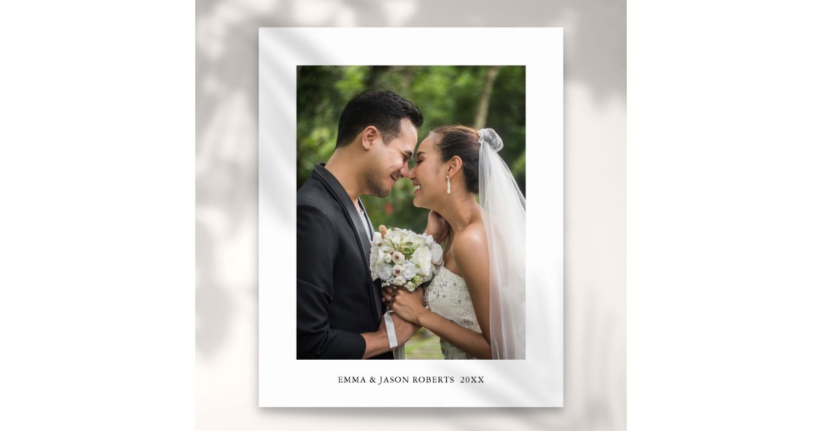 Personalized Wedding Photo and Name Print | Zazzle