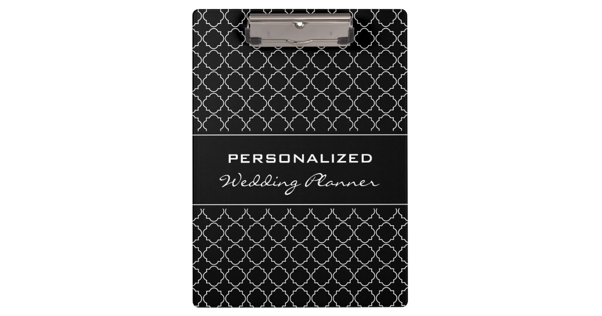 Personalized wedding planner clipboard | Elegant | Zazzle