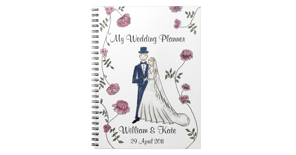 Personalized Wedding Planner Notebook | Zazzle