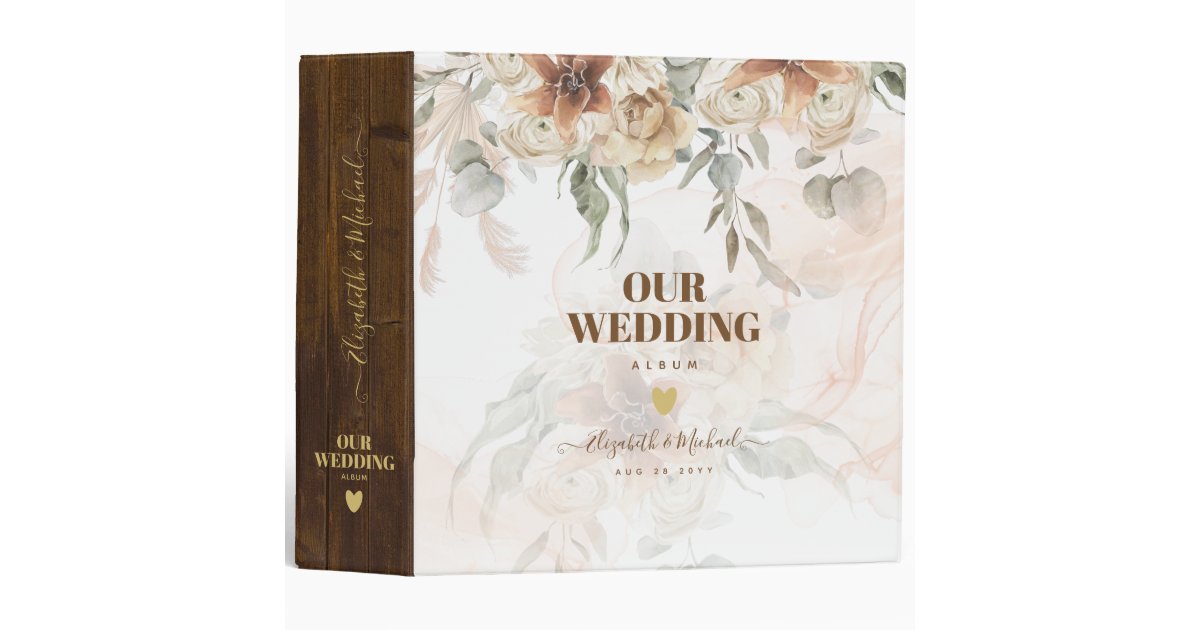Personalized Wedding Planning Album Keepsake 3 Ring Binder | Zazzle
