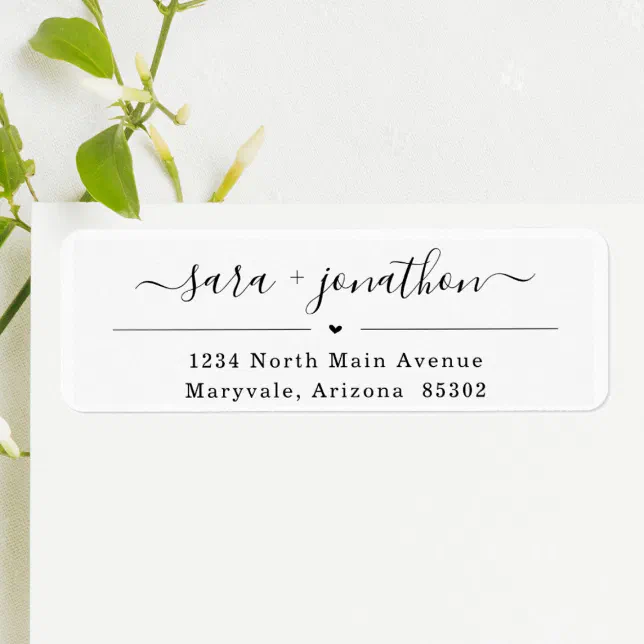 Personalized Wedding Return Address Labels | Zazzle