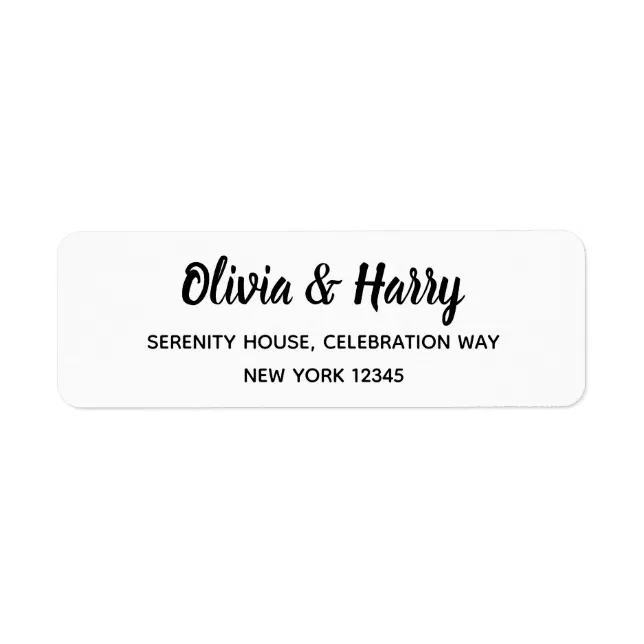 Personalized Wedding Return Address Labels - White | Zazzle