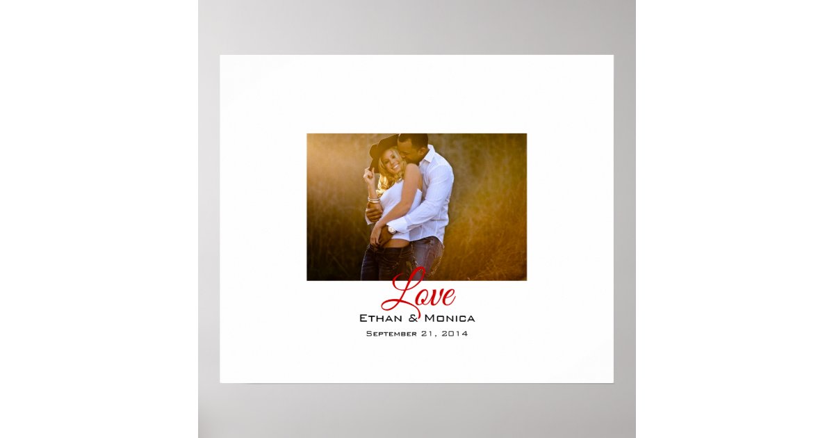 Personalized Wedding Signature Canvas Poster | Zazzle