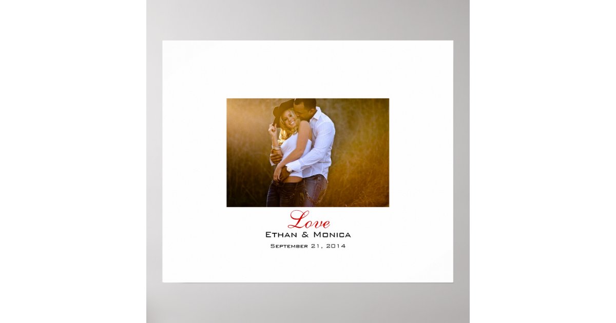 Personalized Wedding Signature Canvas Poster | Zazzle