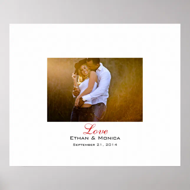 Personalized Wedding Signature Canvas Poster | Zazzle