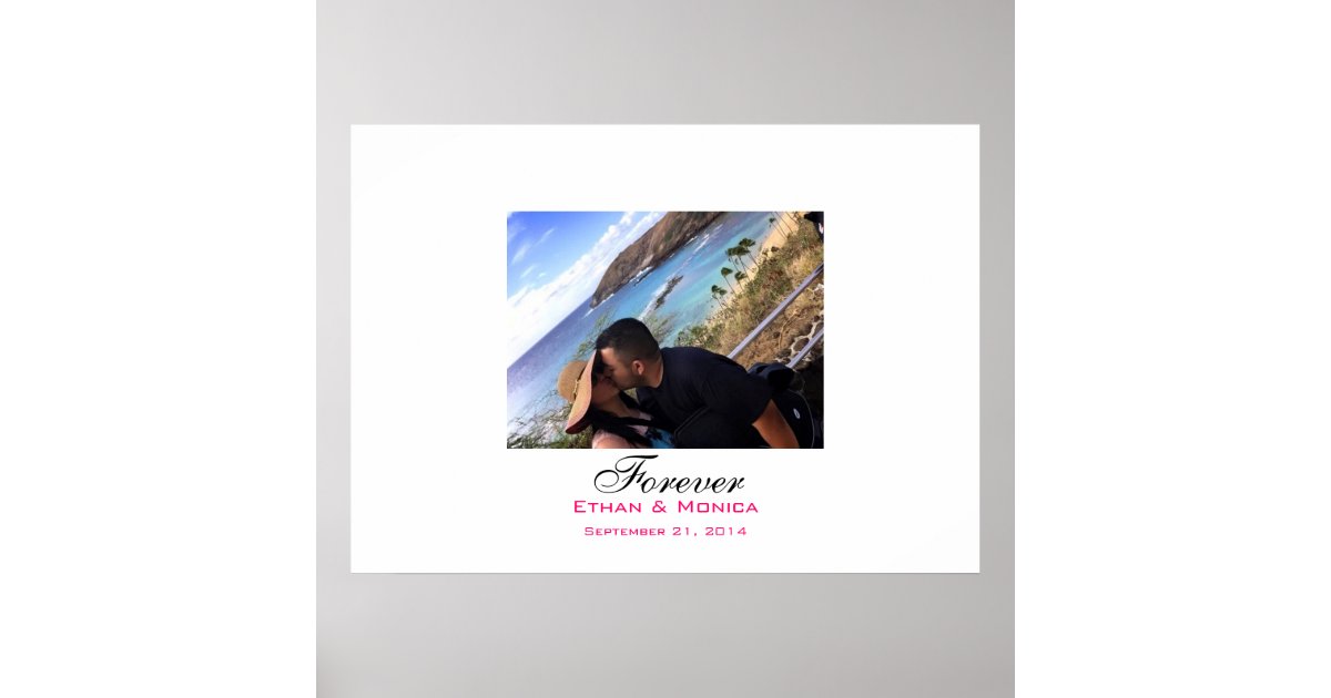 Personalized Wedding Signature Canvas Poster | Zazzle