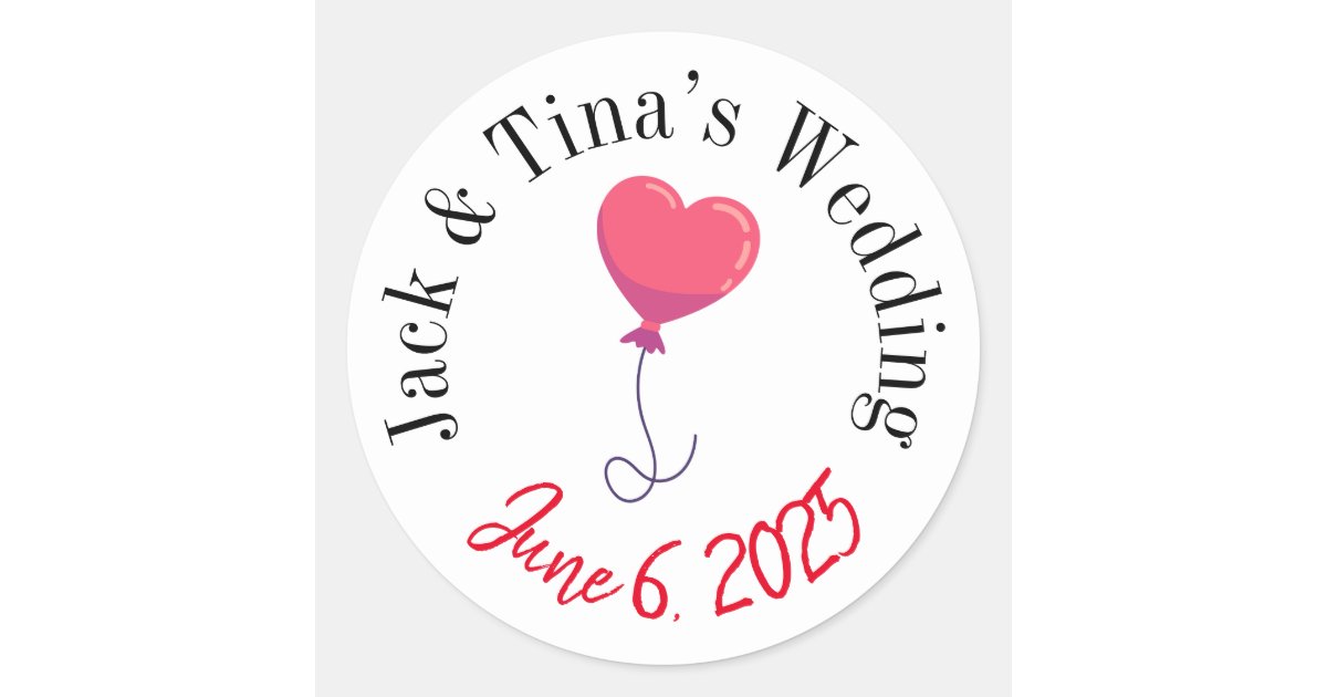 Personalized wedding stickers | Zazzle