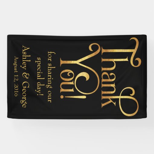 Personalized Wedding Thank You Banner | Zazzle