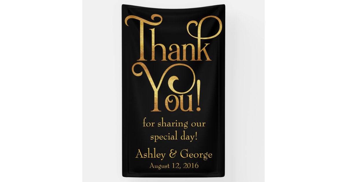 Personalized Wedding Thank You Banner | Zazzle
