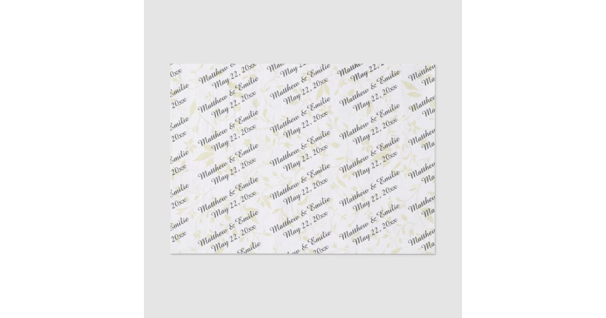Personalized Wedding Tissue Paper | Zazzle