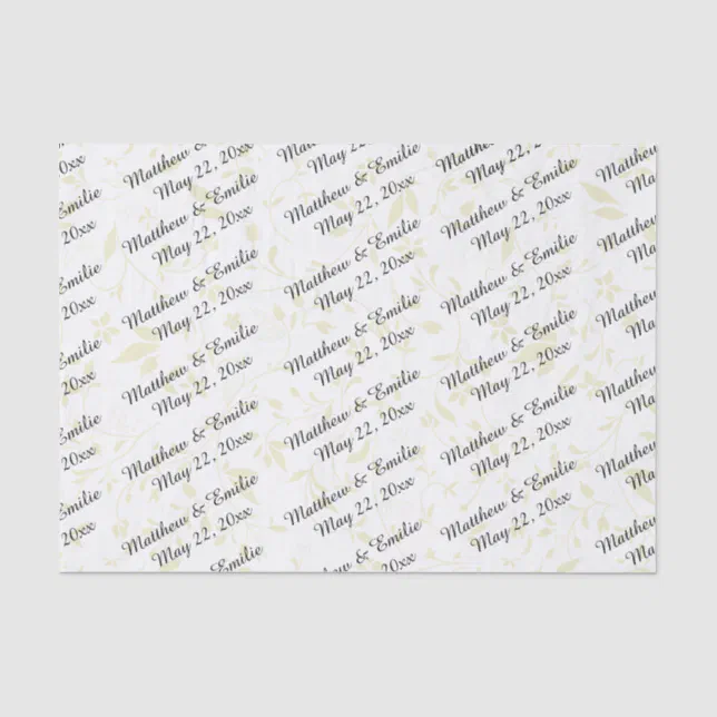 Personalized Wedding Tissue Paper | Zazzle