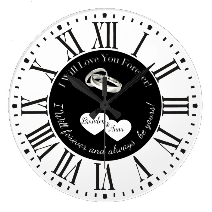 Personalized Wedding Wall Clock | Zazzle.com