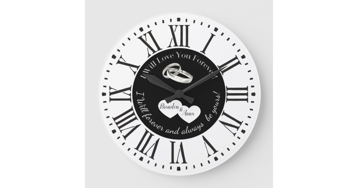 Personalized Wedding Wall Clock | Zazzle