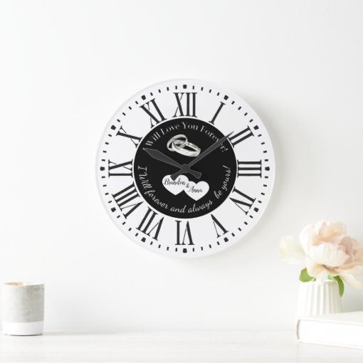 Personalized Wedding Wall Clock | Zazzle