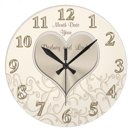 Personalized Wedding Wall Clocks or Anniversary | Zazzle.com
