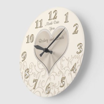 Personalized Wedding Wall Clocks or Anniversary | Zazzle