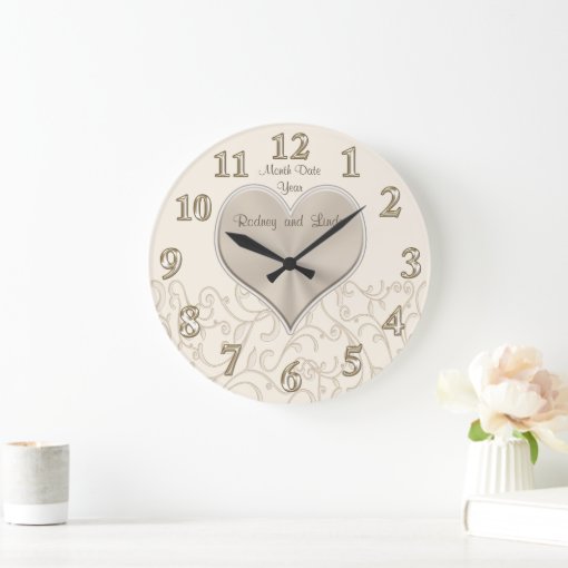 Personalized Wedding Wall Clocks or Anniversary | Zazzle