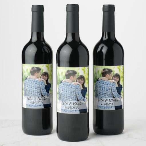 Personalized Wedding Wine Bottle Labels | Zazzle