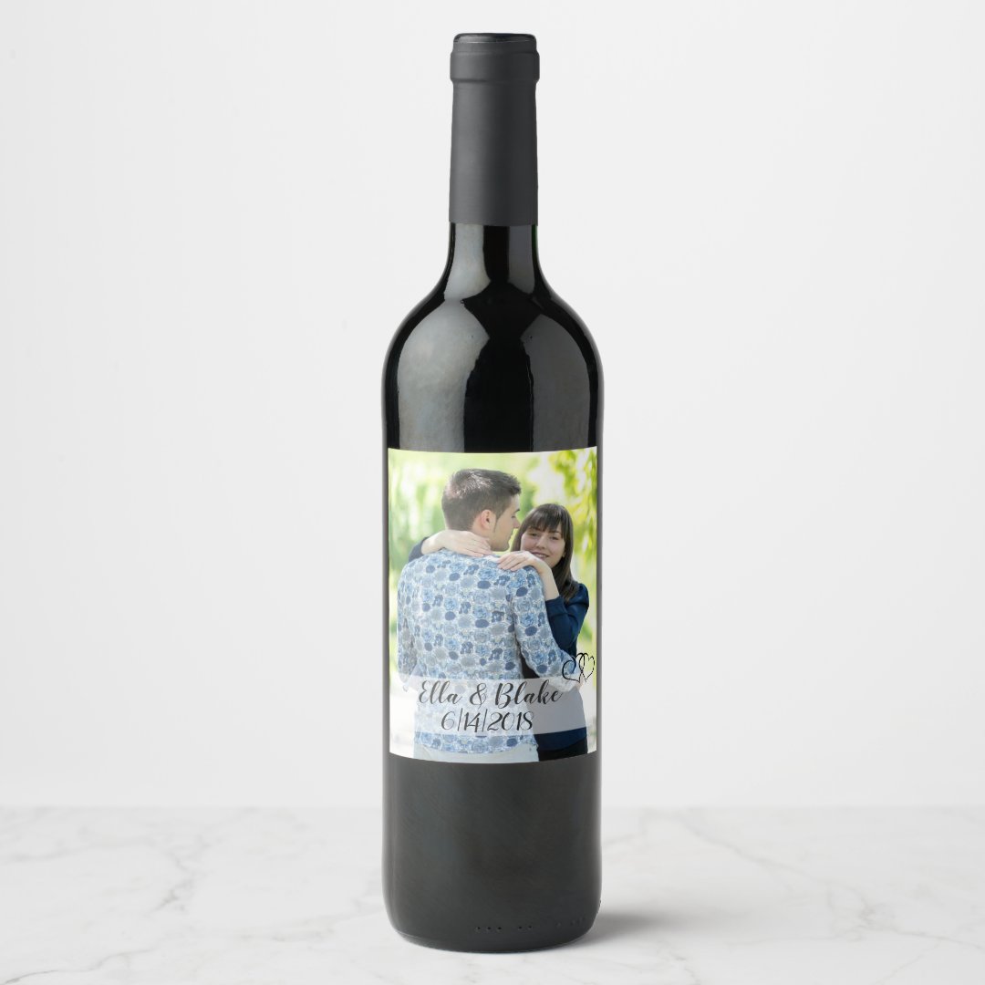 Personalized Wedding Wine Bottle Labels | Zazzle