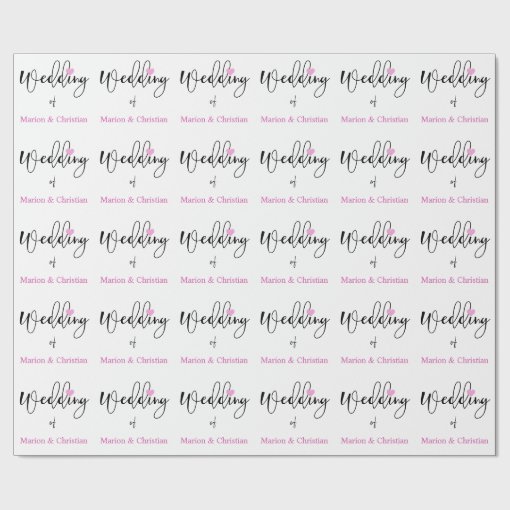 Personalized Wedding Wrapping Paper | Zazzle