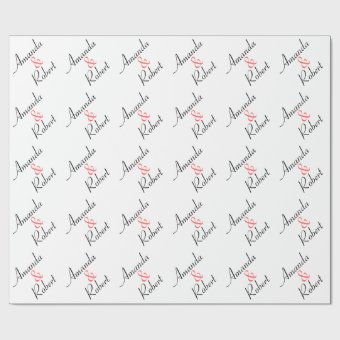 Personalized Wedding Wrapping Paper | Zazzle
