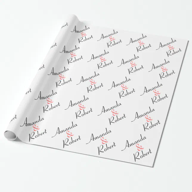 Personalized Wedding Wrapping Paper | Zazzle