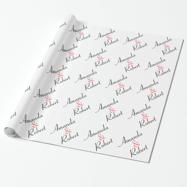 Personalized Wedding Wrapping Paper | Zazzle