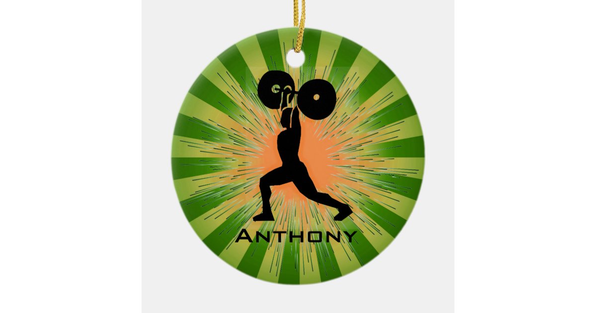 Personalized WeightLifter/BodyBuilder Ornament | Zazzle