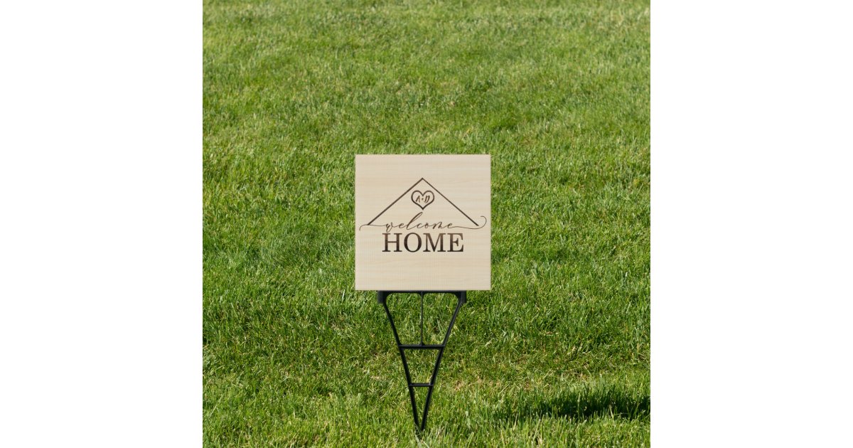 Personalized Welcome Home Card Sign | Zazzle