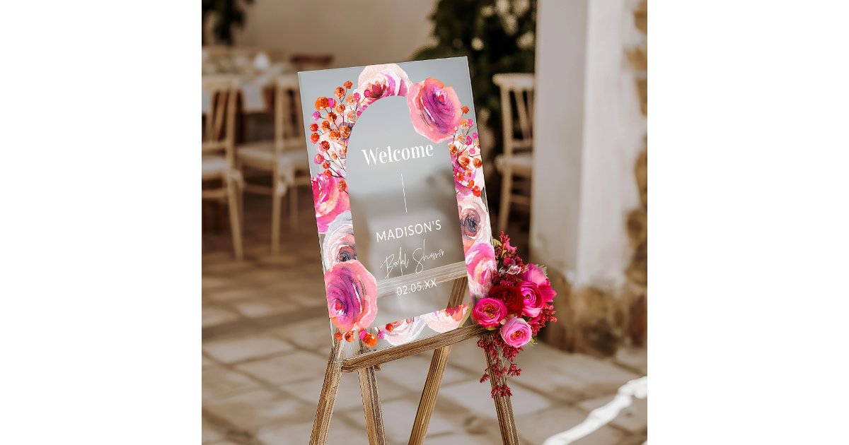 Personalized Welcome Sign Clear Acrylic | Zazzle