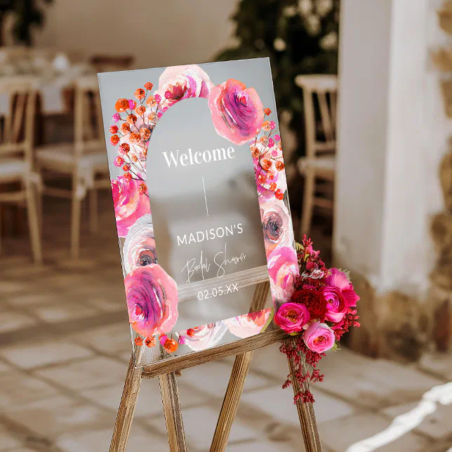 Personalized Welcome Sign Clear Acrylic | Zazzle