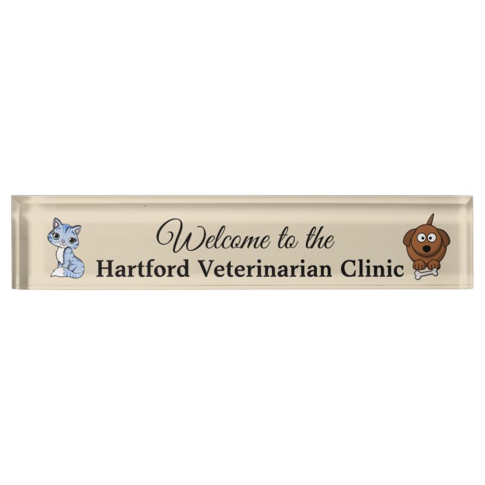 Personalized Welcome Veterinarian Name Plate Sign | Zazzle.com