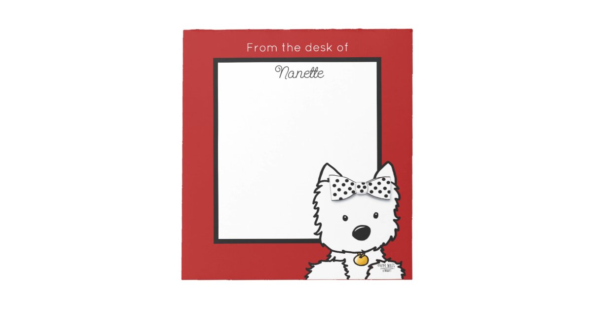 Personalized Westie Girl Notepad | Zazzle