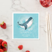 Personalized Whale Baby Shower Napkins | Zazzle