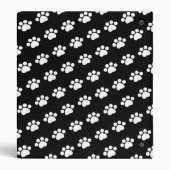 Personalized White Paw Print Pattern 3 Ring Binder | Zazzle