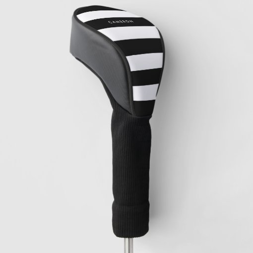Personalized White Stripes and Editable Color Golf Head Cover | Zazzle