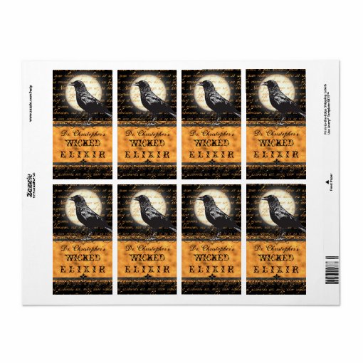 Personalized Wicked Elixir Halloween Bottle Label | Zazzle