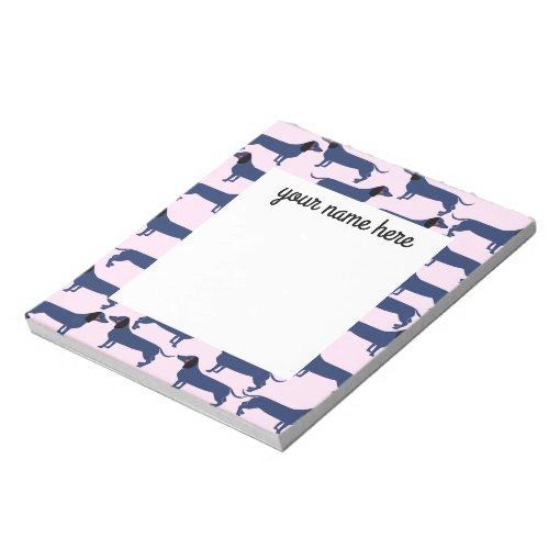 Personalized Wiener Dog Notepad | Zazzle