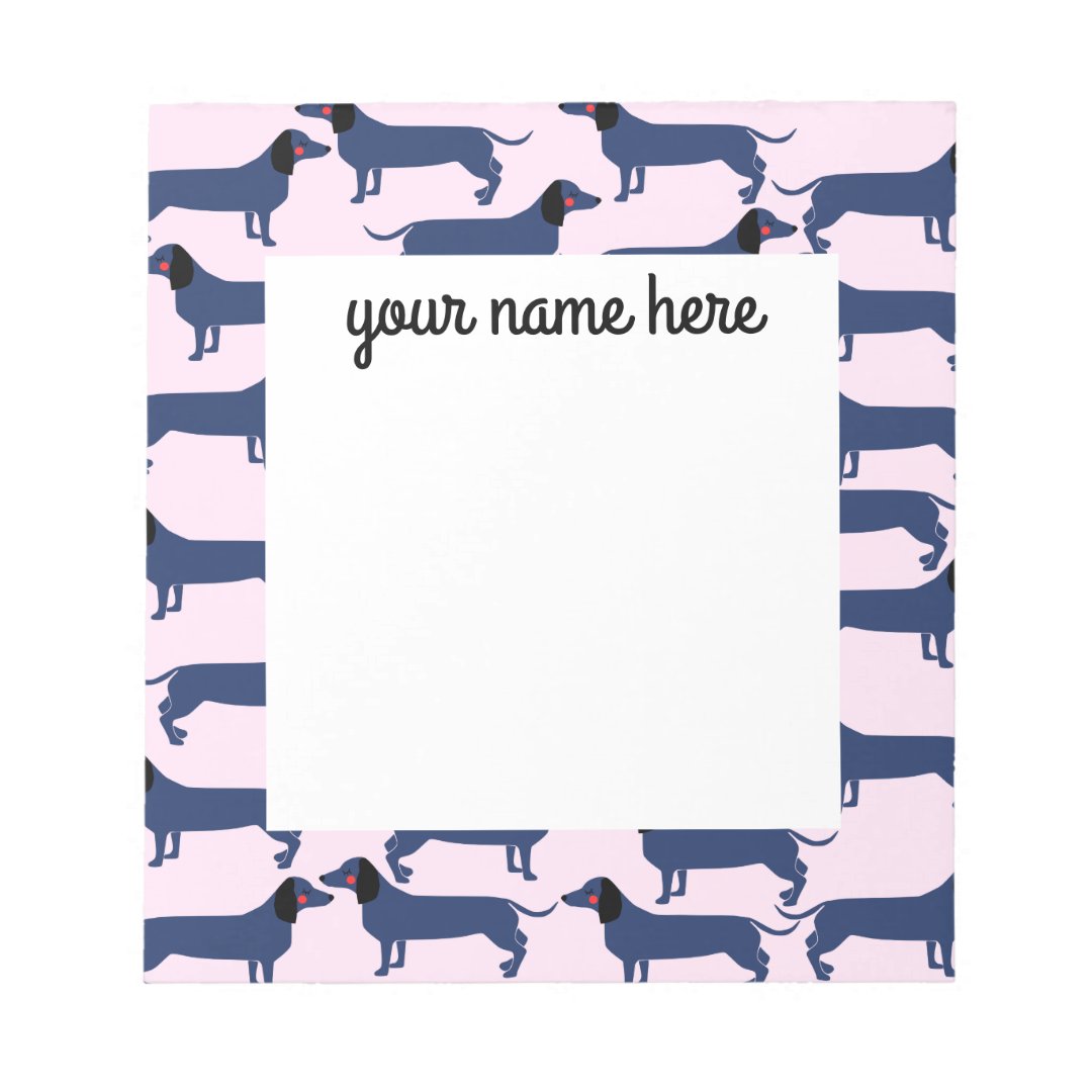 Personalized Wiener Dog Notepad | Zazzle