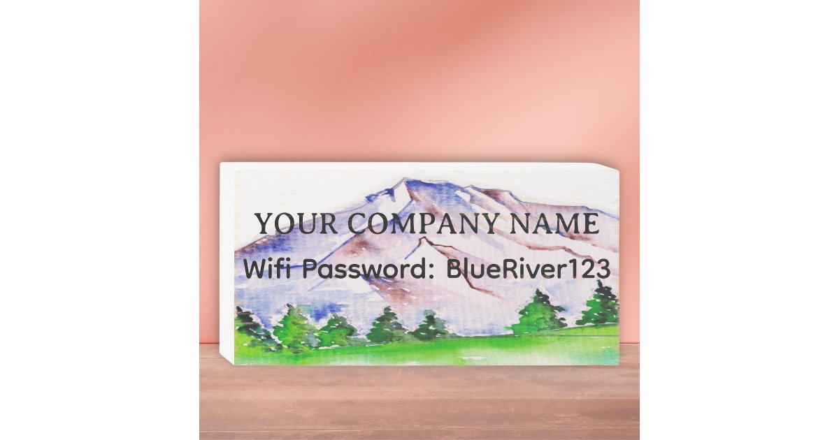 Personalized Wifi Password Wooden Box Sign | Zazzle
