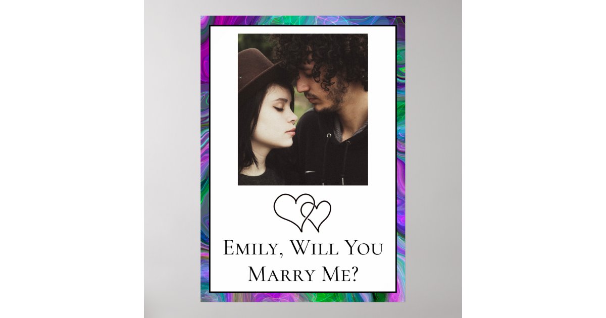 Personalized Will You Marry Me Poster | Zazzle